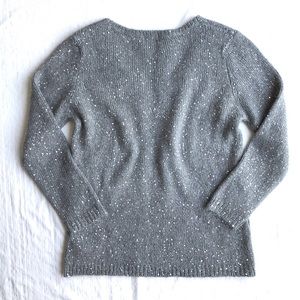 Joe Fresh | Sweaters | Joe Fresh Gray Sequin Vneck Sweater | Poshmark